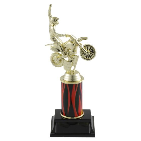 Flaming Motocross Dirt Bike Trophies