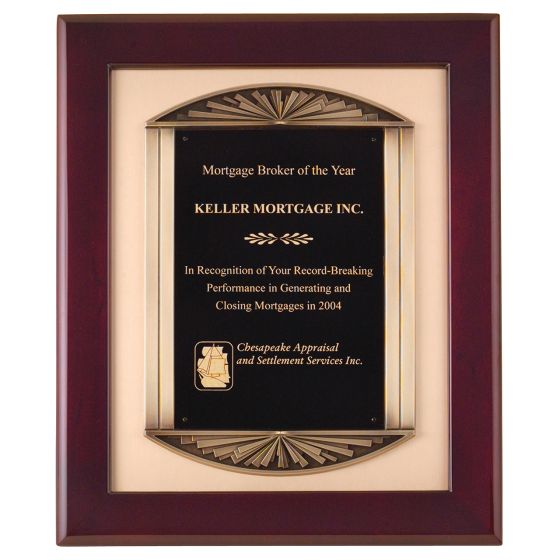Bronze Casted Rosewood Frame Plaque