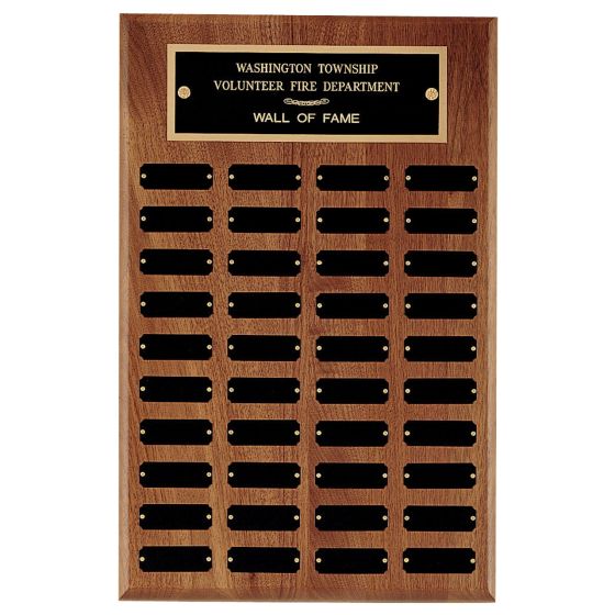 Multiple Plate Perpetual Walnut Plaque