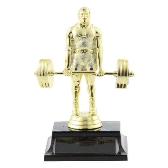 Basic Golden Powerlifter Trophies