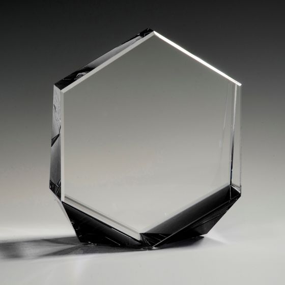 Black Hexagonal Crystal Award | Corporate Trophies & Awards
