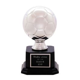Silver Soccer Ball Trophy